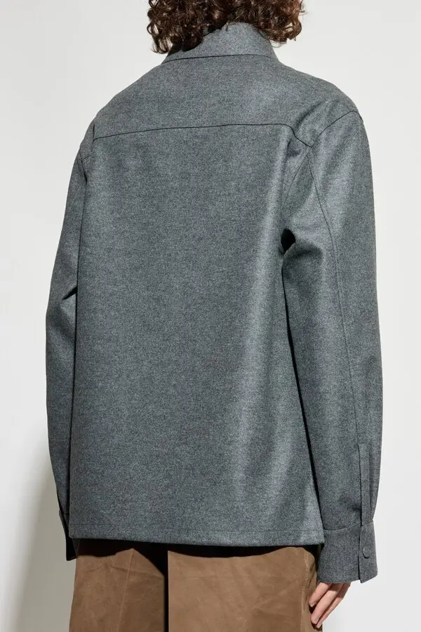 JIL SANDER Wool Shirt - Grey