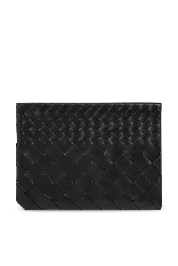 Bottega Veneta Half Zip Pouch Handbag - Black