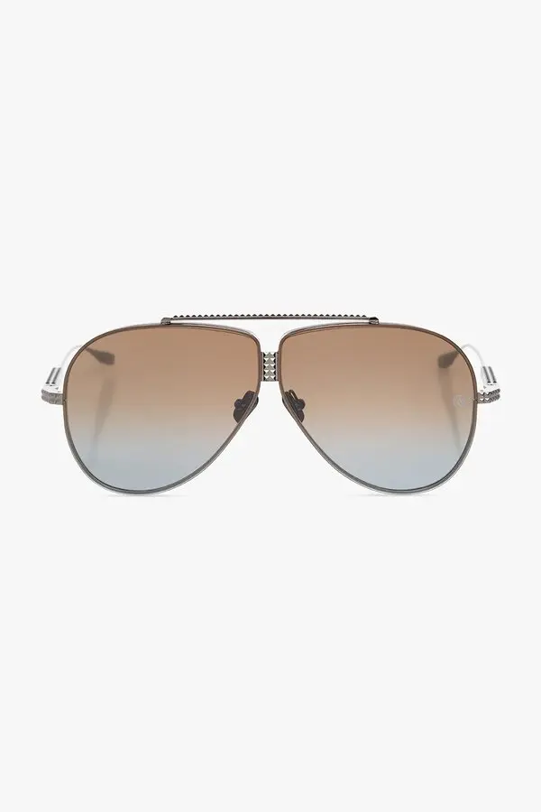 Valentino Garavani Logo Embossed Sunglasses - Grey