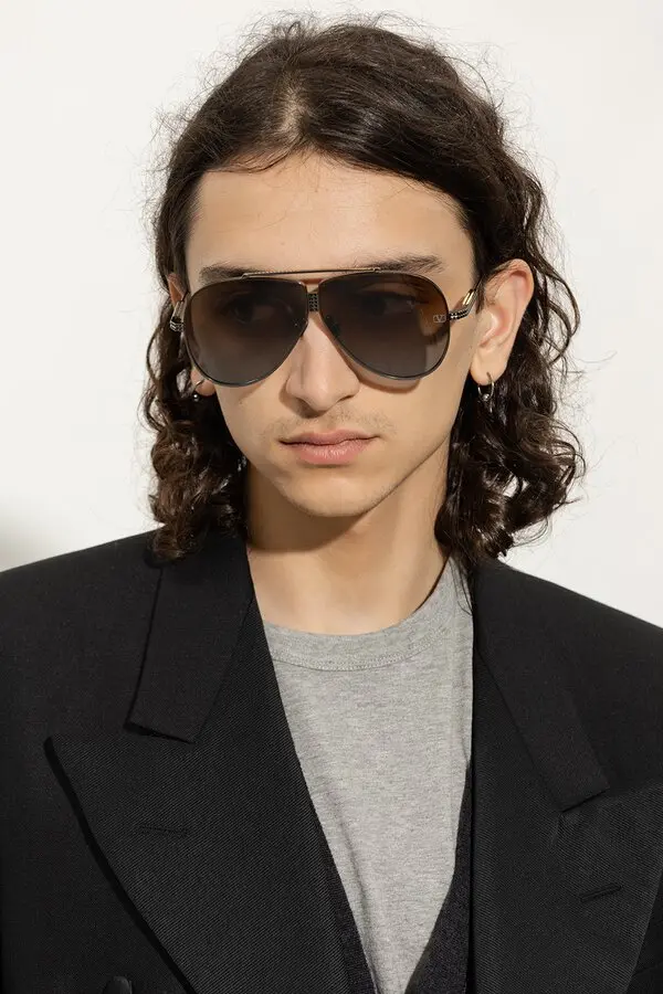 Valentino Garavani Logo Embossed Sunglasses