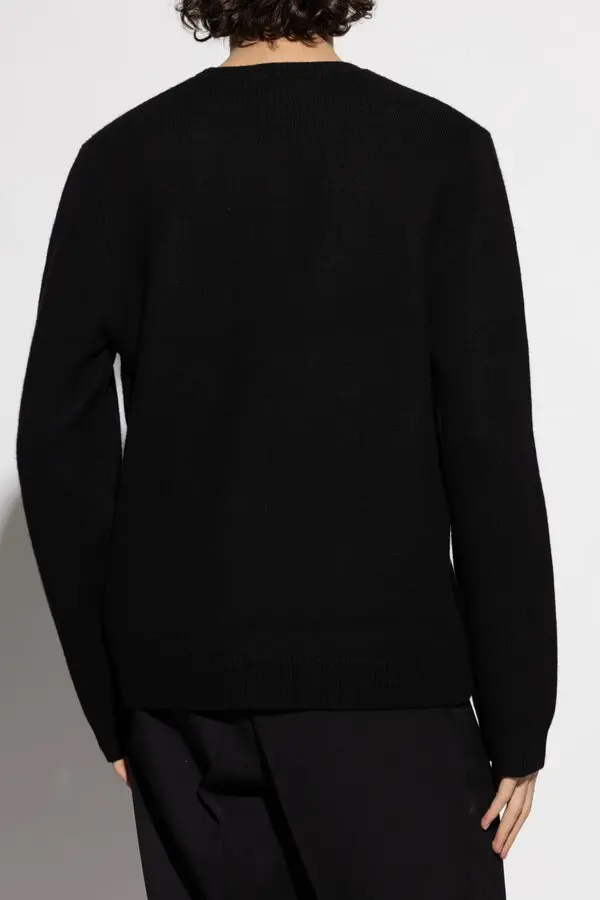 A.p.c. Wool Sweater With Logo - Black