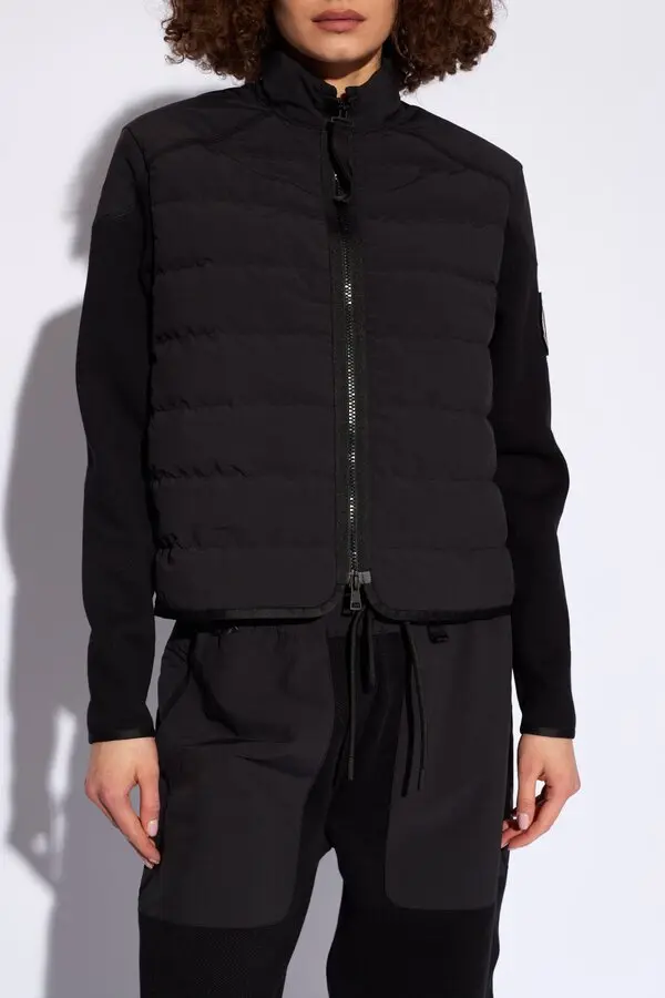 Moncler Cardigan With Quilted Down Front