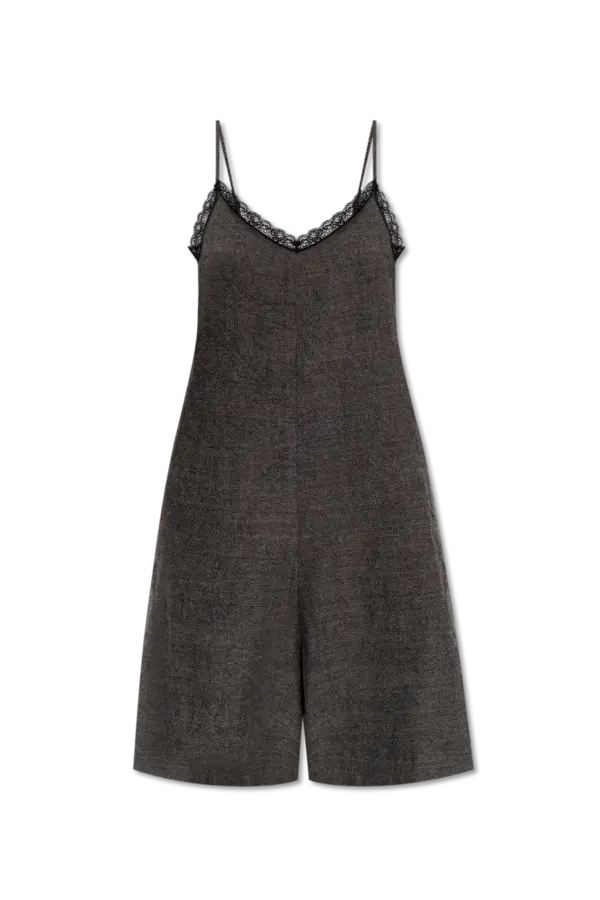 R13 Strappy Wool Jumpsuit - Grey
