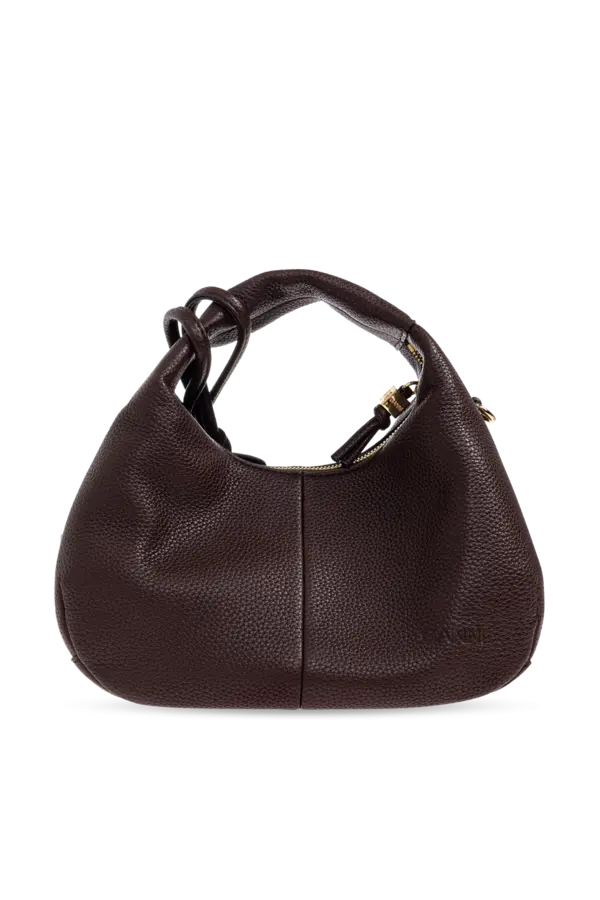 GANNI Hobo Mini Handbag - Brown
