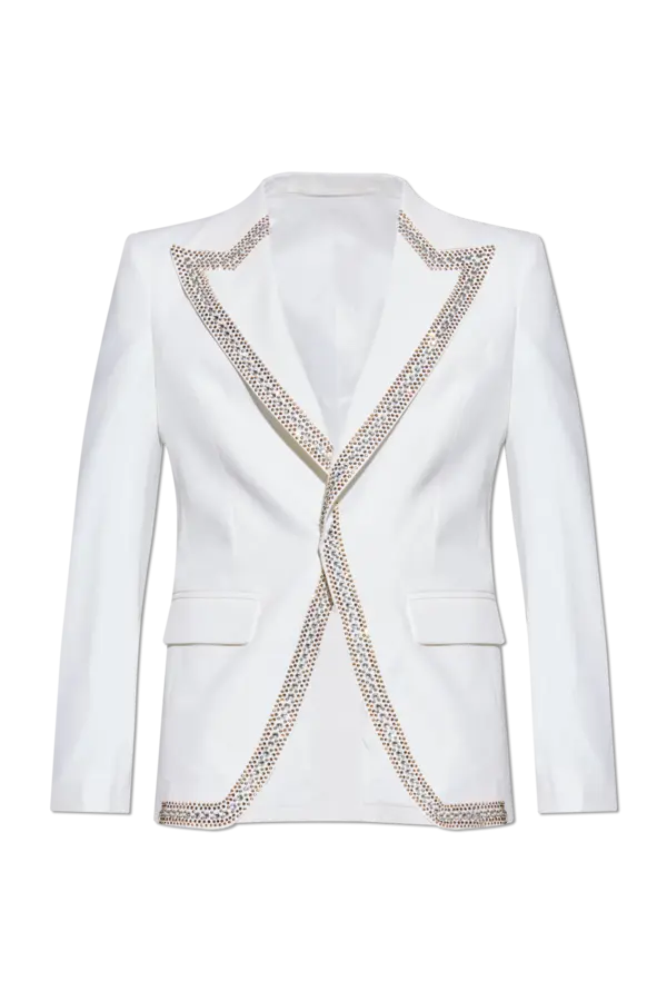 Dsquared2 Blazer With Shimmering Appliqués - White