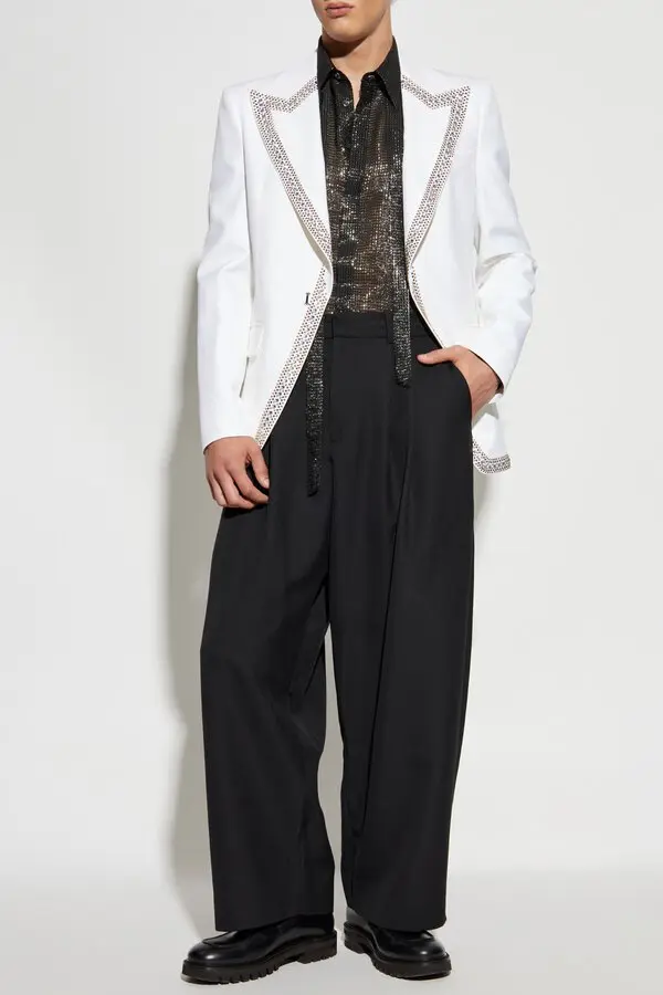 Dsquared2 Blazer With Shimmering Appliqués