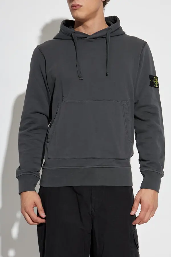 Stone Island Cotton Hoodie - Grey