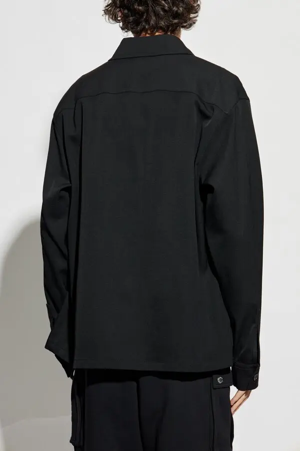 Balmain Shirt With Leather Pocket