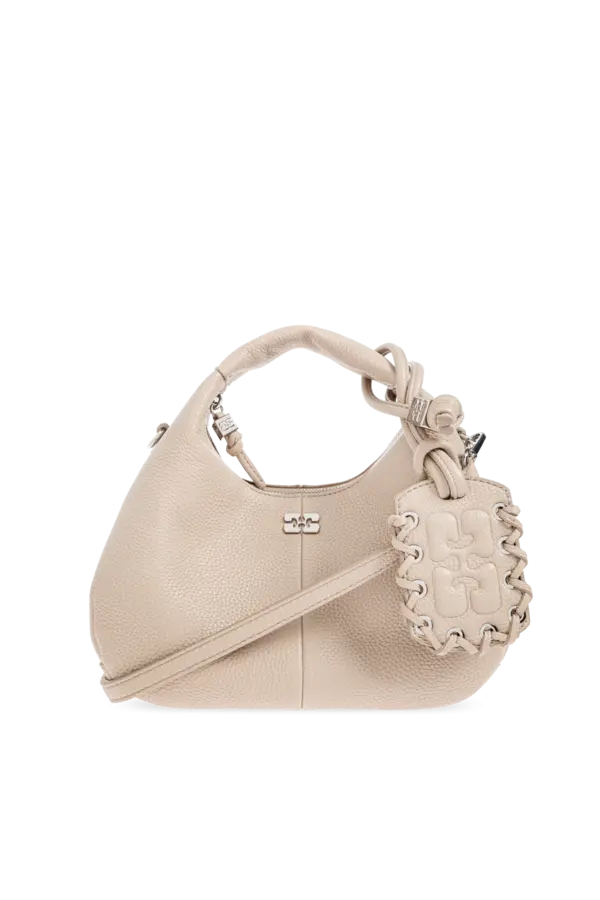 GANNI Hobo Mini Handbag - Beige