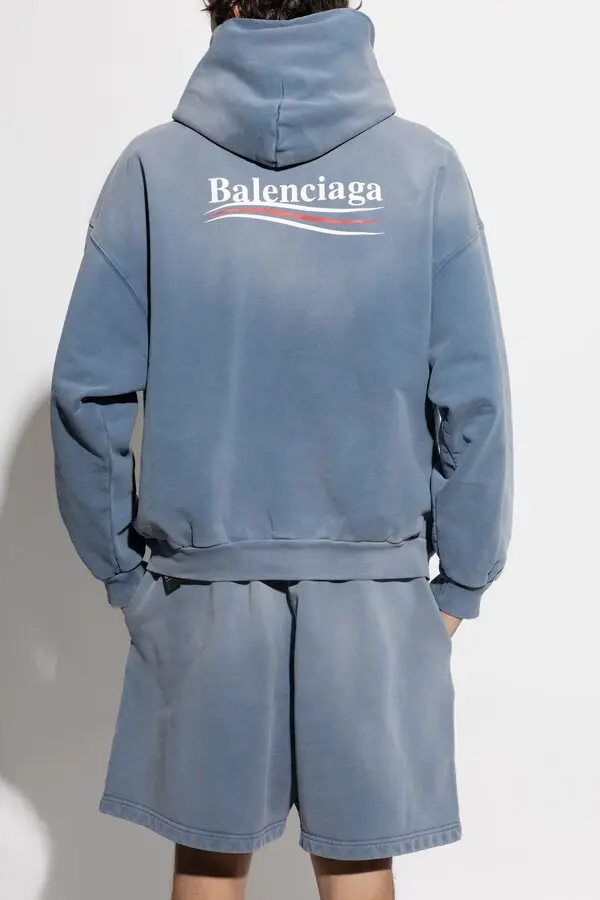 Balenciaga Cotton Hoodie With Logo