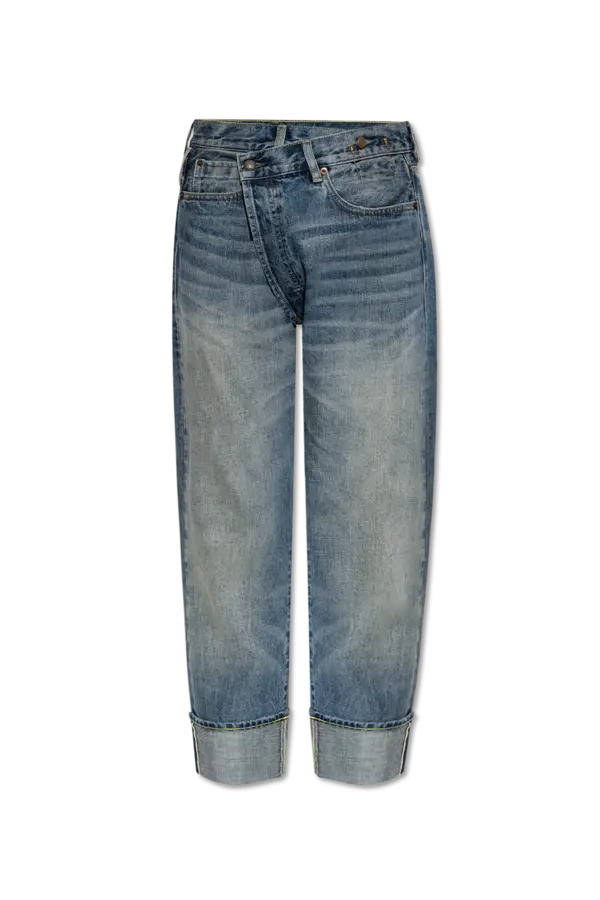 R13 Cuffed Boyfriend Jeans