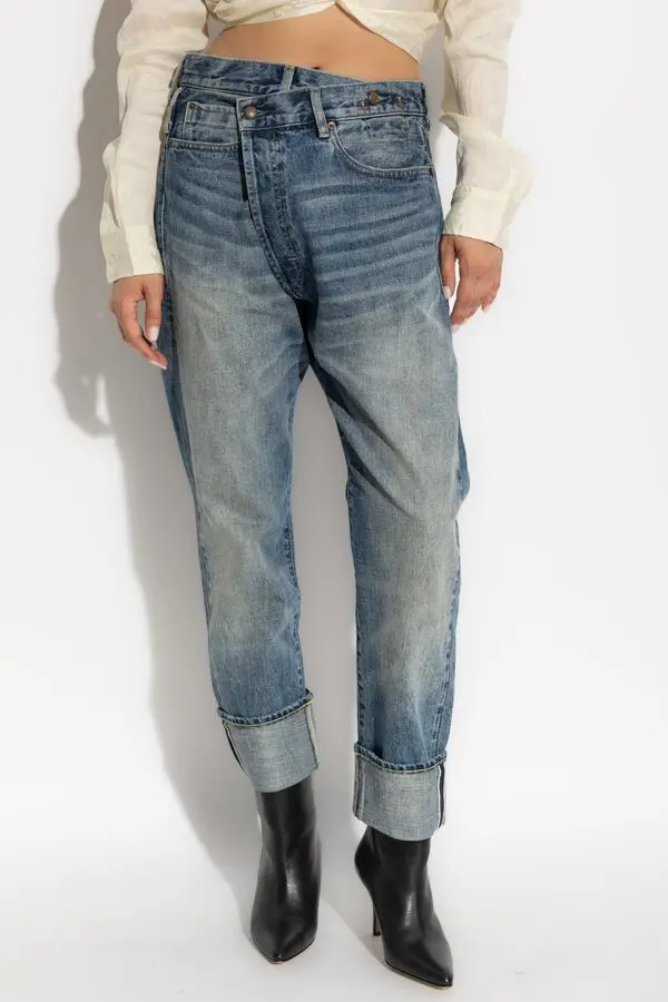 R13 Cuffed Boyfriend Jeans