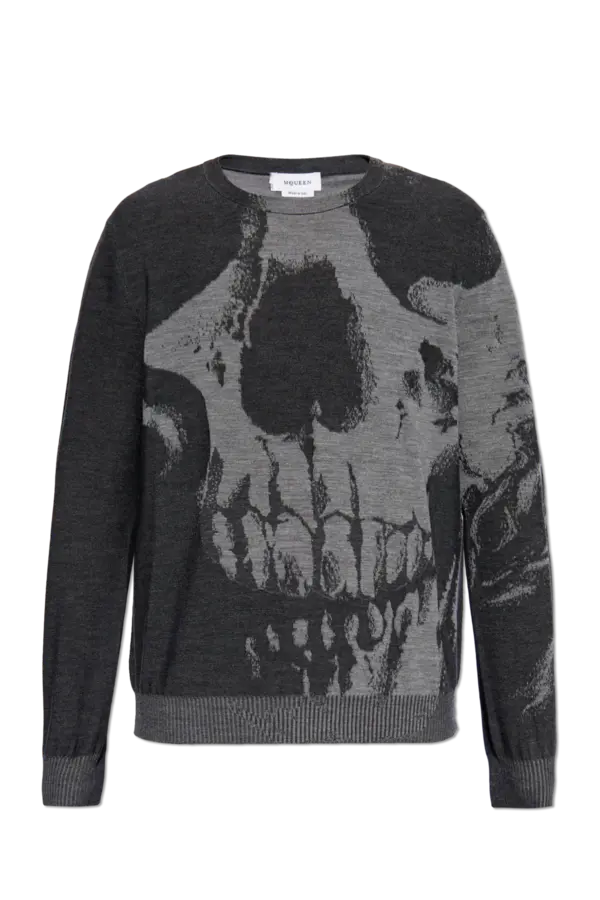 Alexander McQueen Wool Sweater - Grey