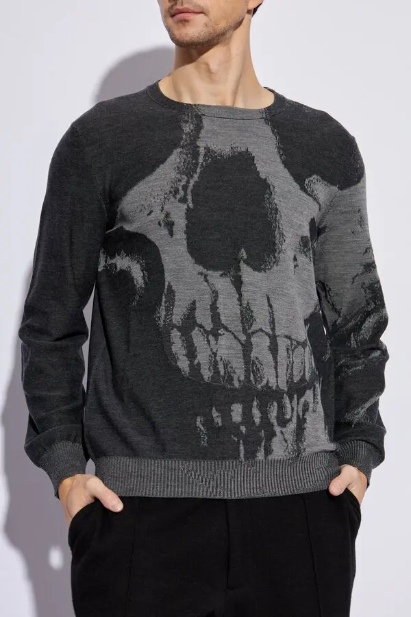 Alexander McQueen Wool Sweater - Grey