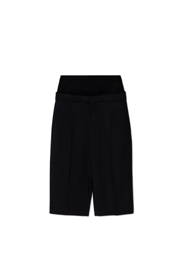 Alaïa Pleated High-waisted Shorts