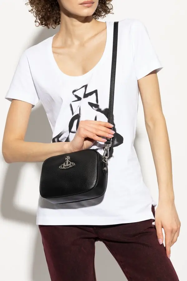 VIVIENNE WESTWOOD Anna Camera Shoulder Bag - Black