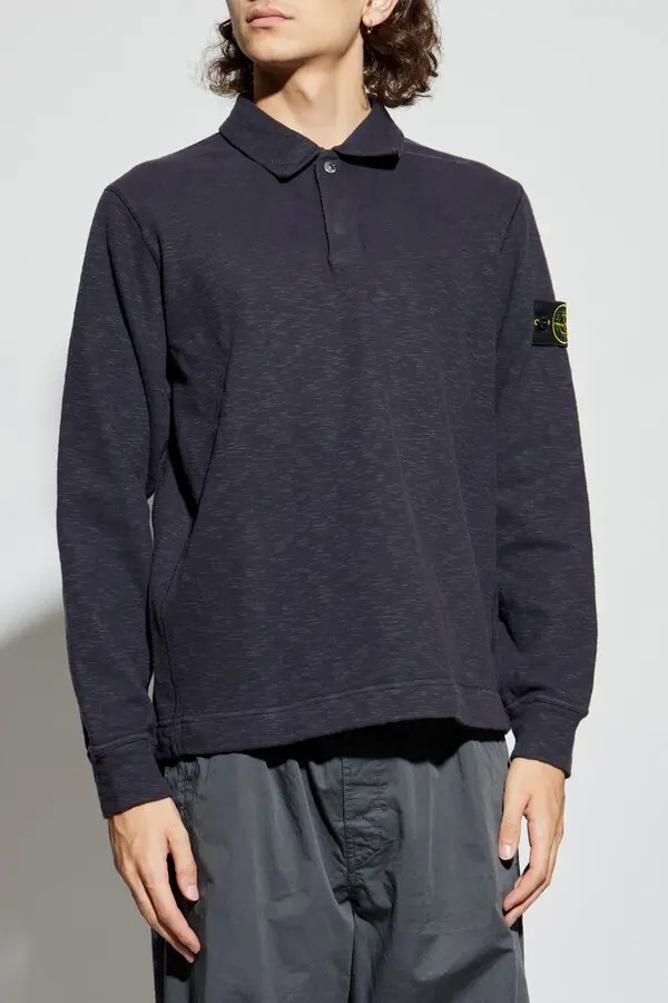 Stone Island Stand-collar Melange Texture Sweatshirt