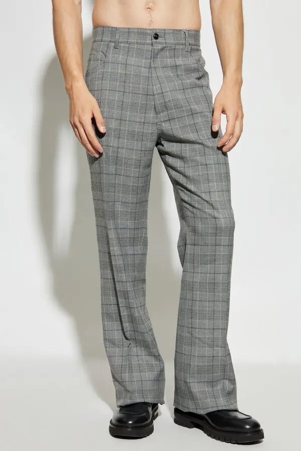 Amiri Plaid Patterned Trousers - Grey