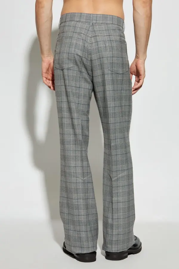 Amiri Plaid Patterned Trousers - Grey