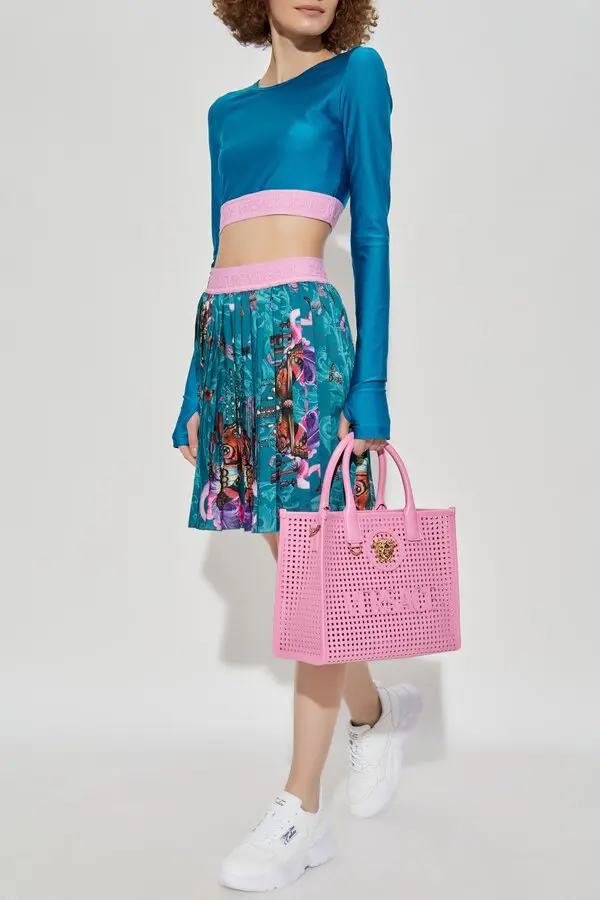 Versace Cropped Long-sleeve Top - Blue
