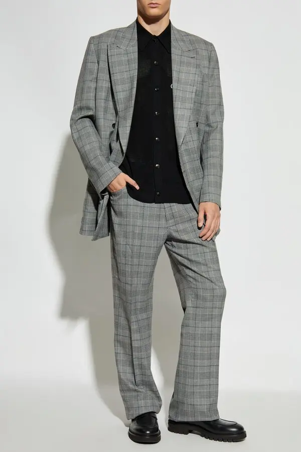 Amiri Double-breasted Blazer With A Check Pattern
