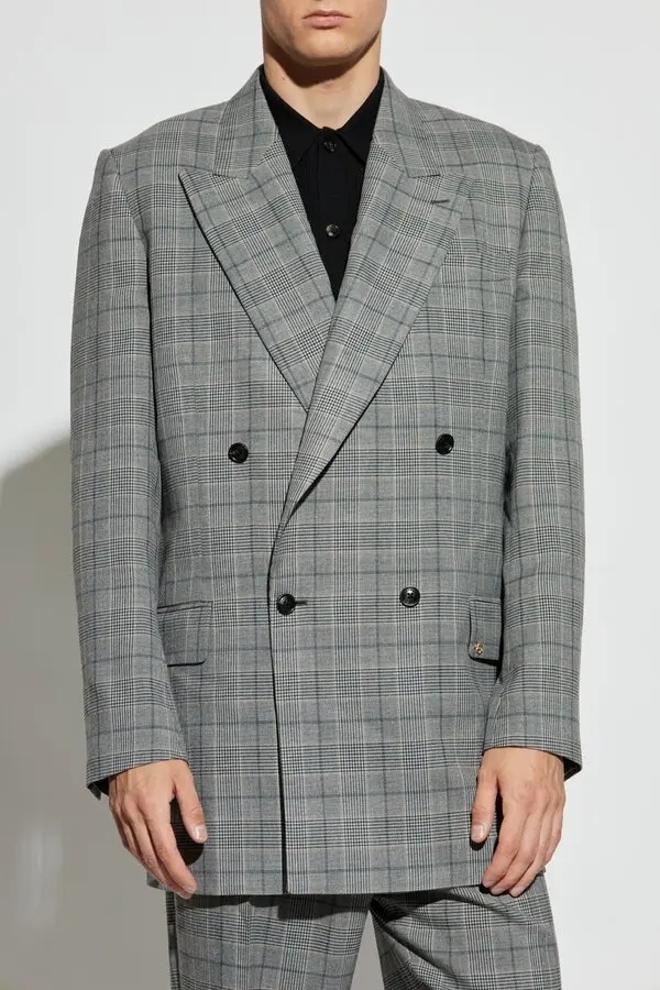 Amiri Double-breasted Blazer With A Check Pattern
