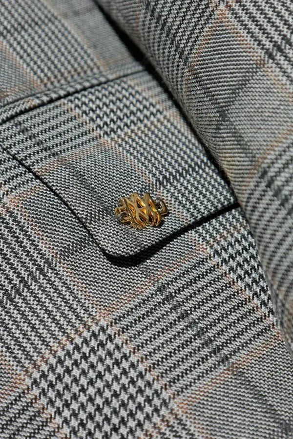 Amiri Double-breasted Blazer With A Check Pattern