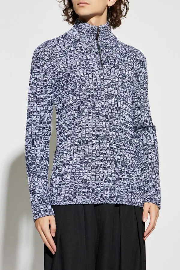 TOD’S Merino Wool Sweater With Zip Collar