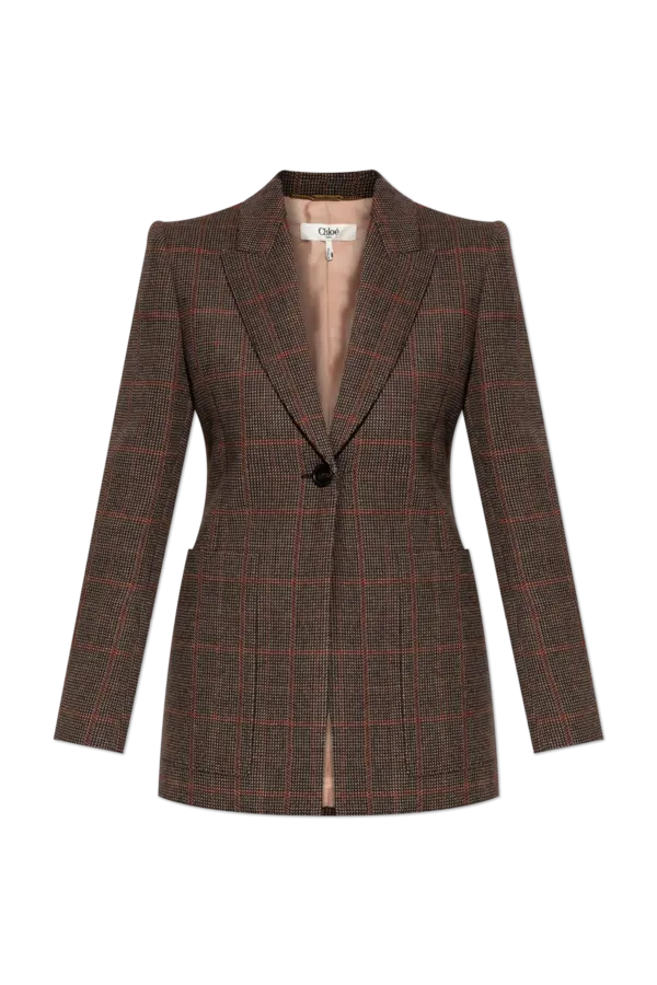 Chloé Plaid Patterned Blazer