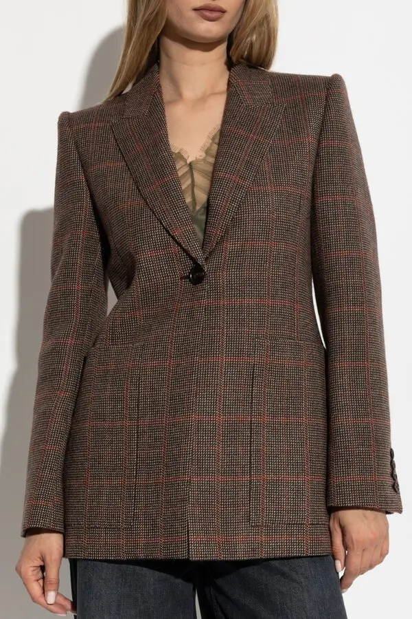 Chloé Plaid Patterned Blazer