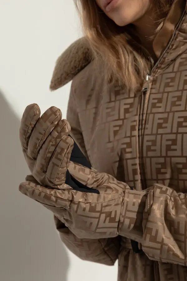 Fendi Ski Gloves With Monogram