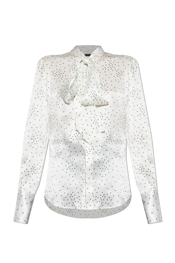 Dsquared2 Tie-neck Silk Shirt