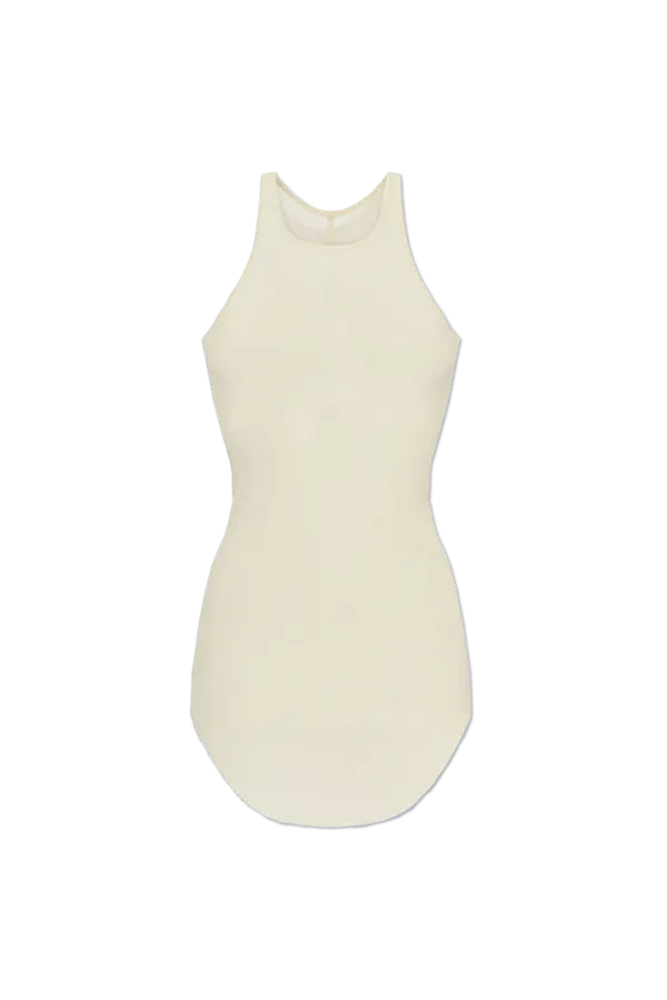 Rick Owens Ribbed Viscose And Silk Tank Top