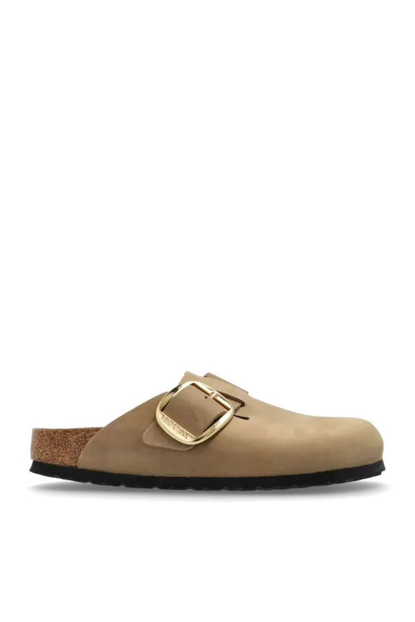 BIRKENSTOCK Boston Big Buckle Slides - Beige