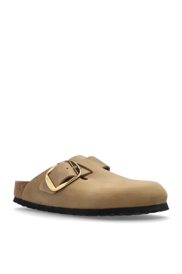 BIRKENSTOCK Boston Big Buckle Slides - Beige