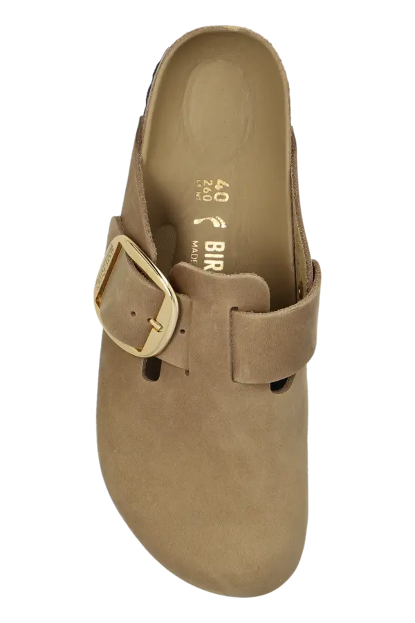 BIRKENSTOCK Boston Big Buckle Slides - Beige