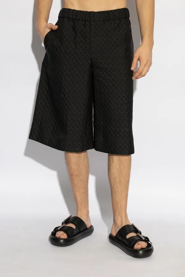 Alexander McQueen Patterned Shorts - Black
