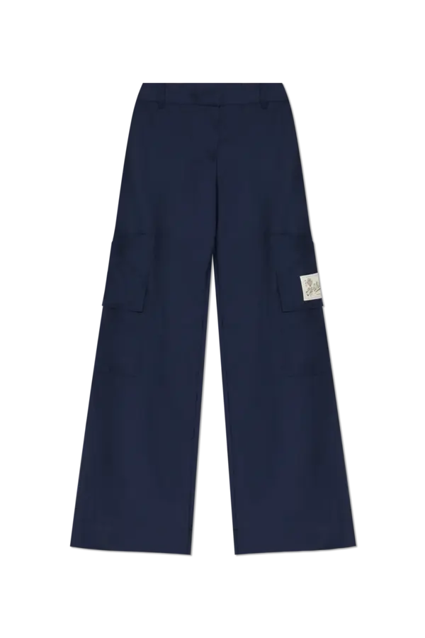 Off-White Navy Cargo Trousers