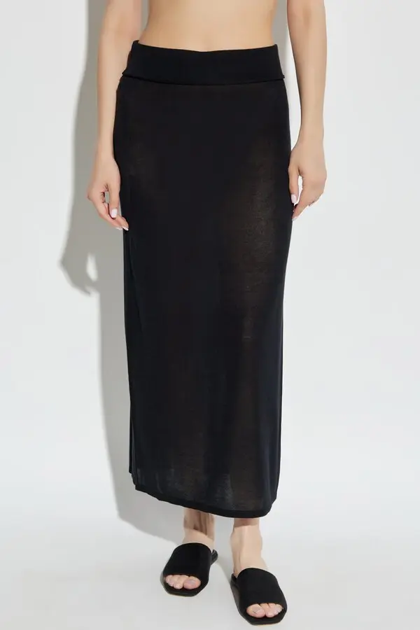 TOTEME Straight-cut Knit Skirt - Black