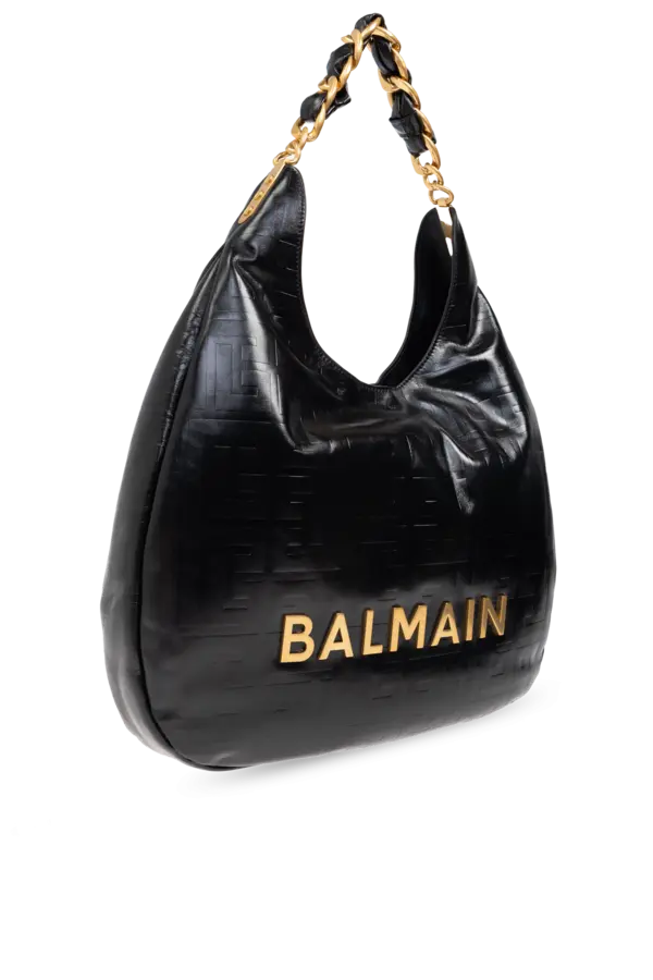 Balmain 1945 Soft Moon Large Hobo Bag