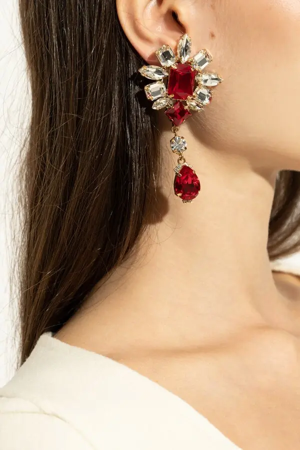Dsquared2 Crystal Earrings - Red