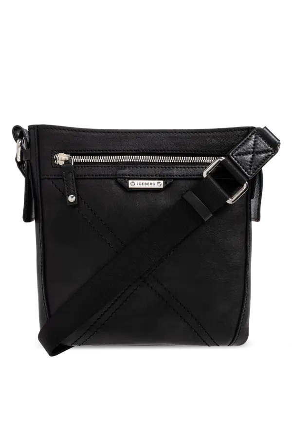 Iceberg Leather Shoulder Bag - Black