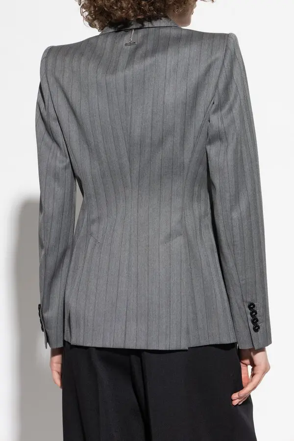 Alexander McQueen Wool Herringbone Blazer