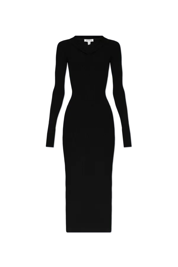 Alaïa Ribbed Midi Dress