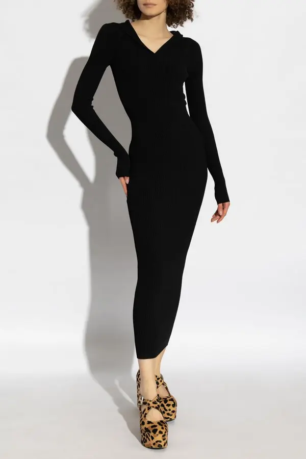 Alaïa Ribbed Midi Dress