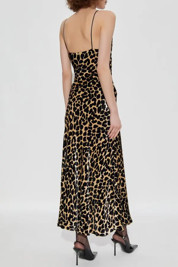 Balmain Animal Print Long Gown