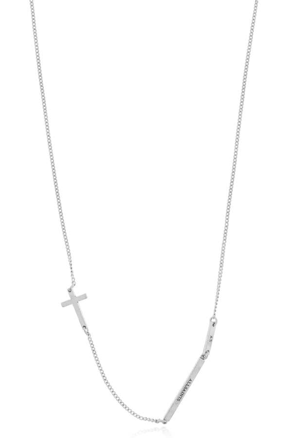 ALLSAINTS Brass Pendant Necklace - Silver