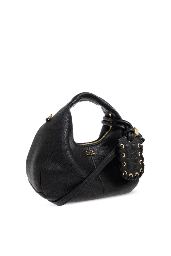 GANNI Hobo Mini Handbag - Black