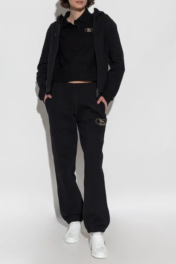 Burberry Trousers With Logo