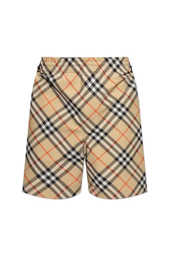 Burberry Check Pattern Shorts - Beige
